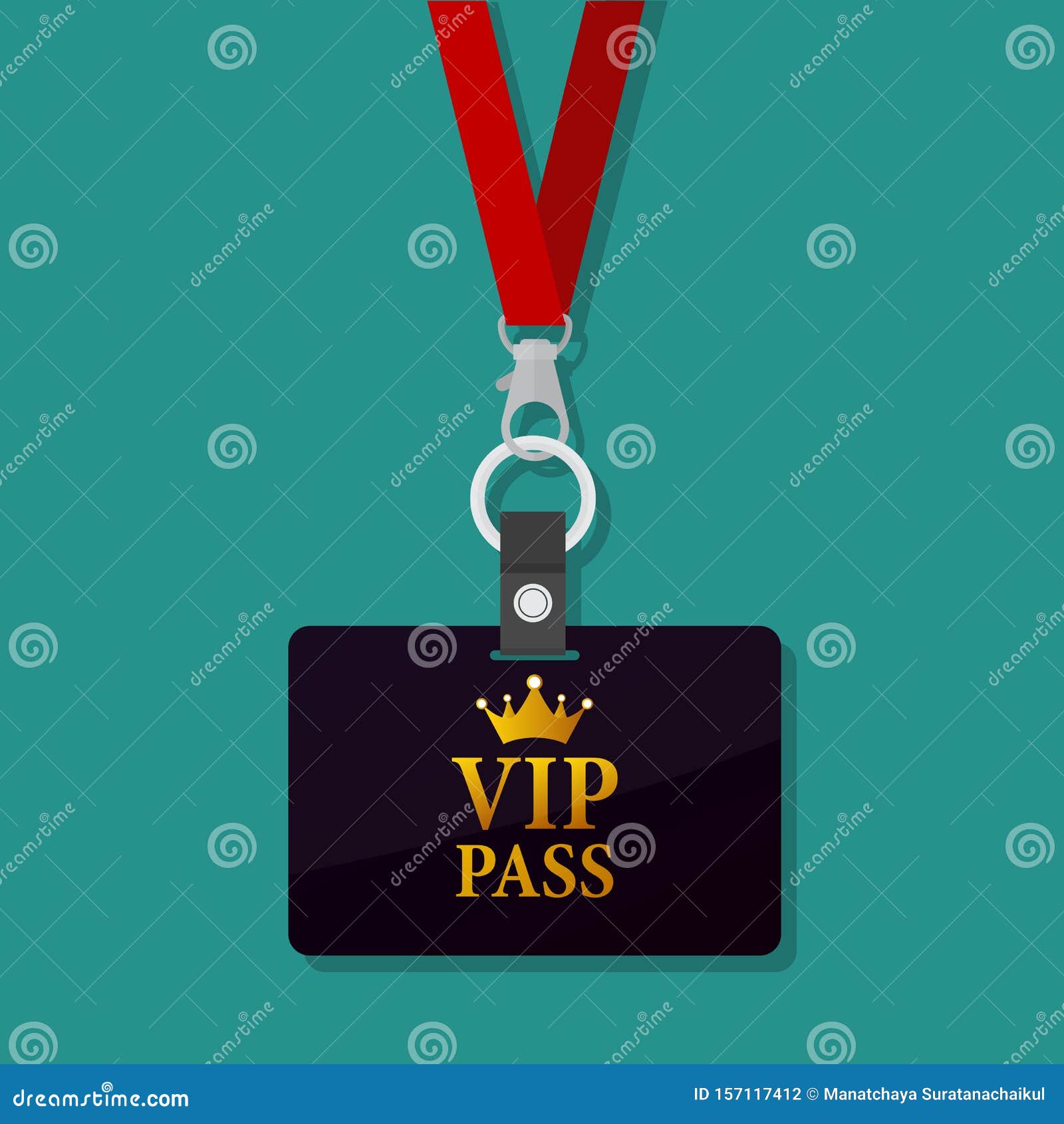 Vip pass card stock vector. Illustration of security - 157117412