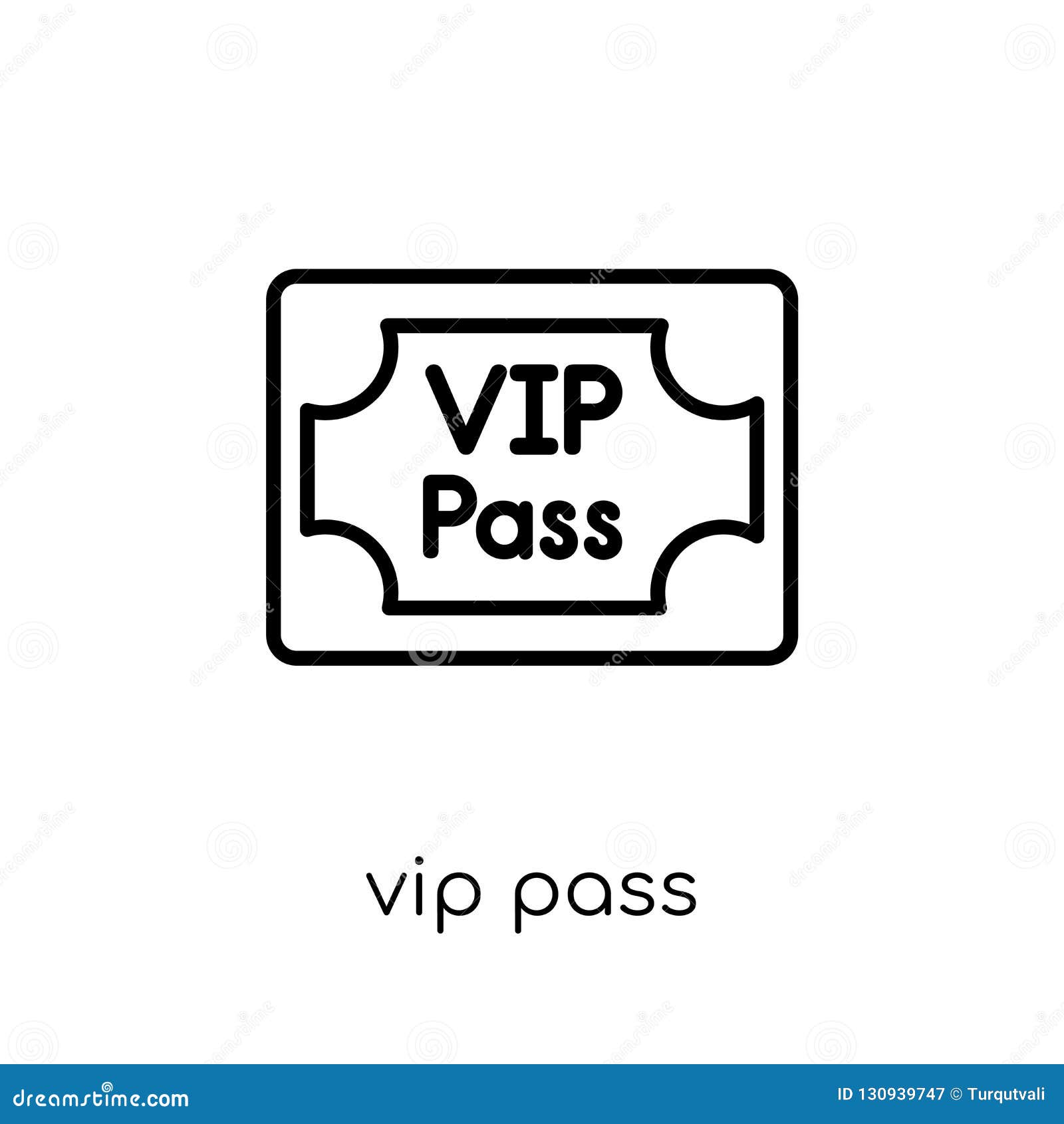 Vip Pass Icon. Trendy Modern Flat Linear Vector Vip Pass Icon on Stock ...