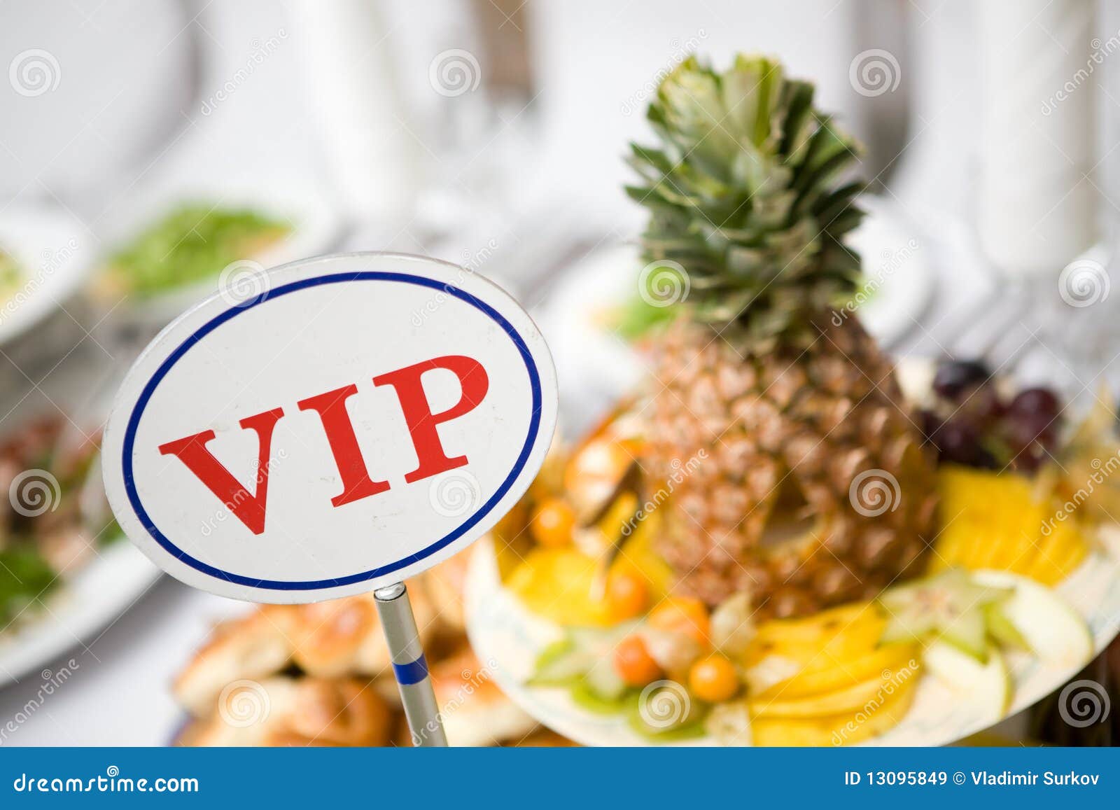 VIP place at the table stock image. Image of crystal - 13095849