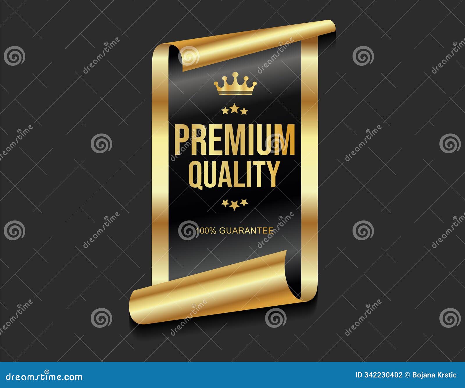 VIP and Premium Emblem Black and Gold Isolated on Gray Background Stock ...