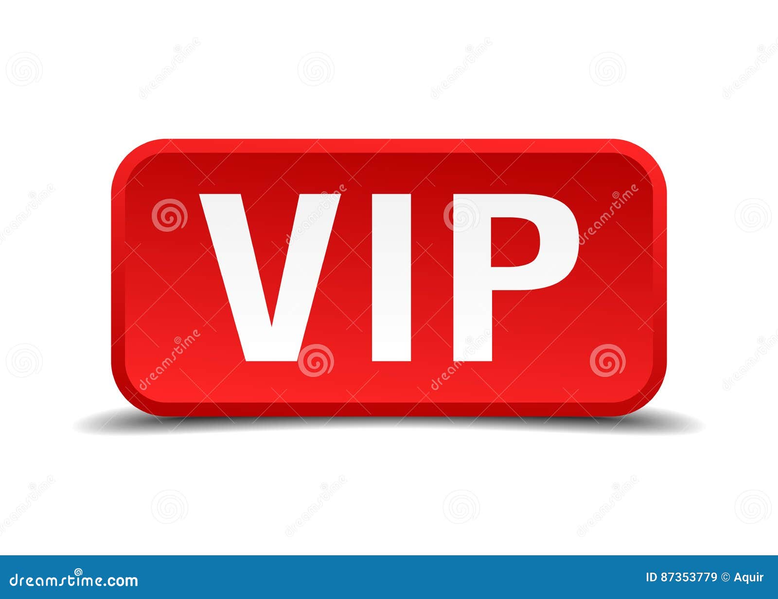 Vip red 3d square button stock vector. Illustration of association ...