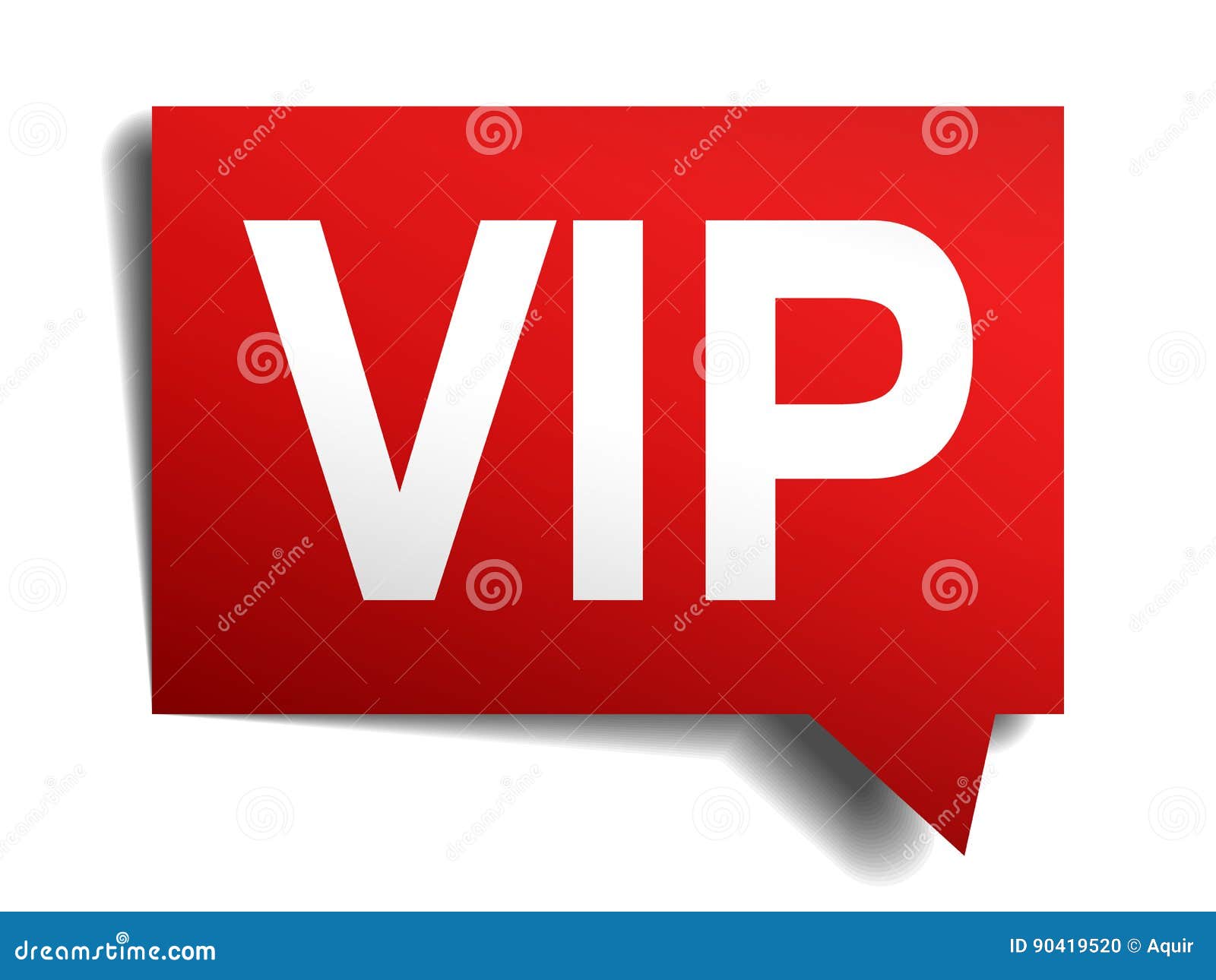 Vip Red Red Paper Speech Bubble Isolated on White Stock Vector ...