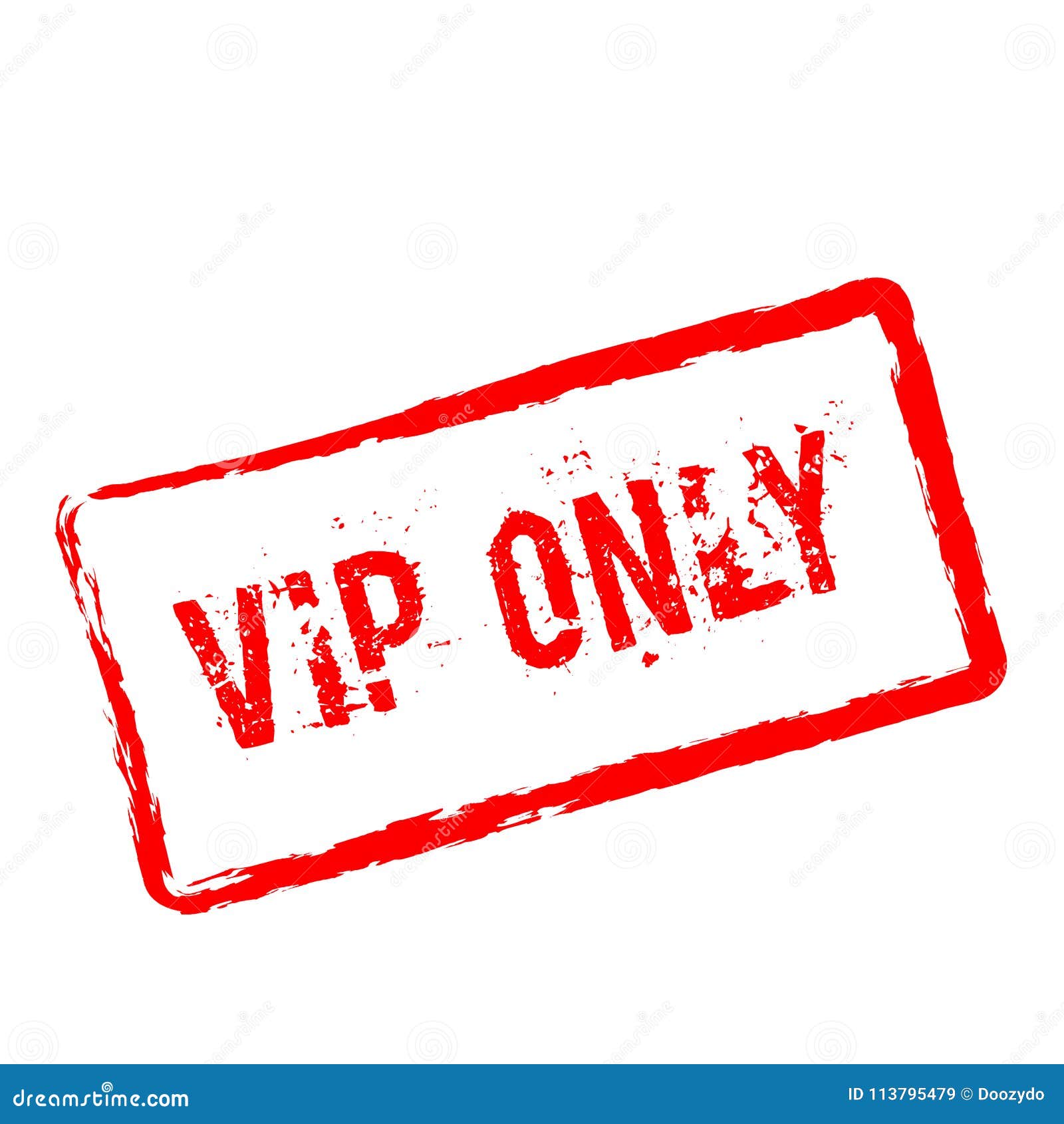 VIP only Red Rubber Stamp Isolated on White. Stock Vector ...