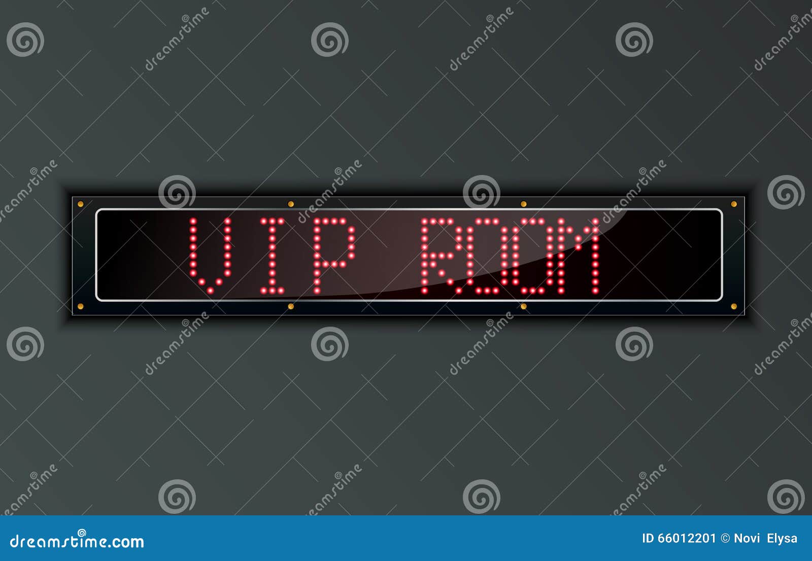 VIP Room LED digital Sign stock vector. Illustration of rectangular ...