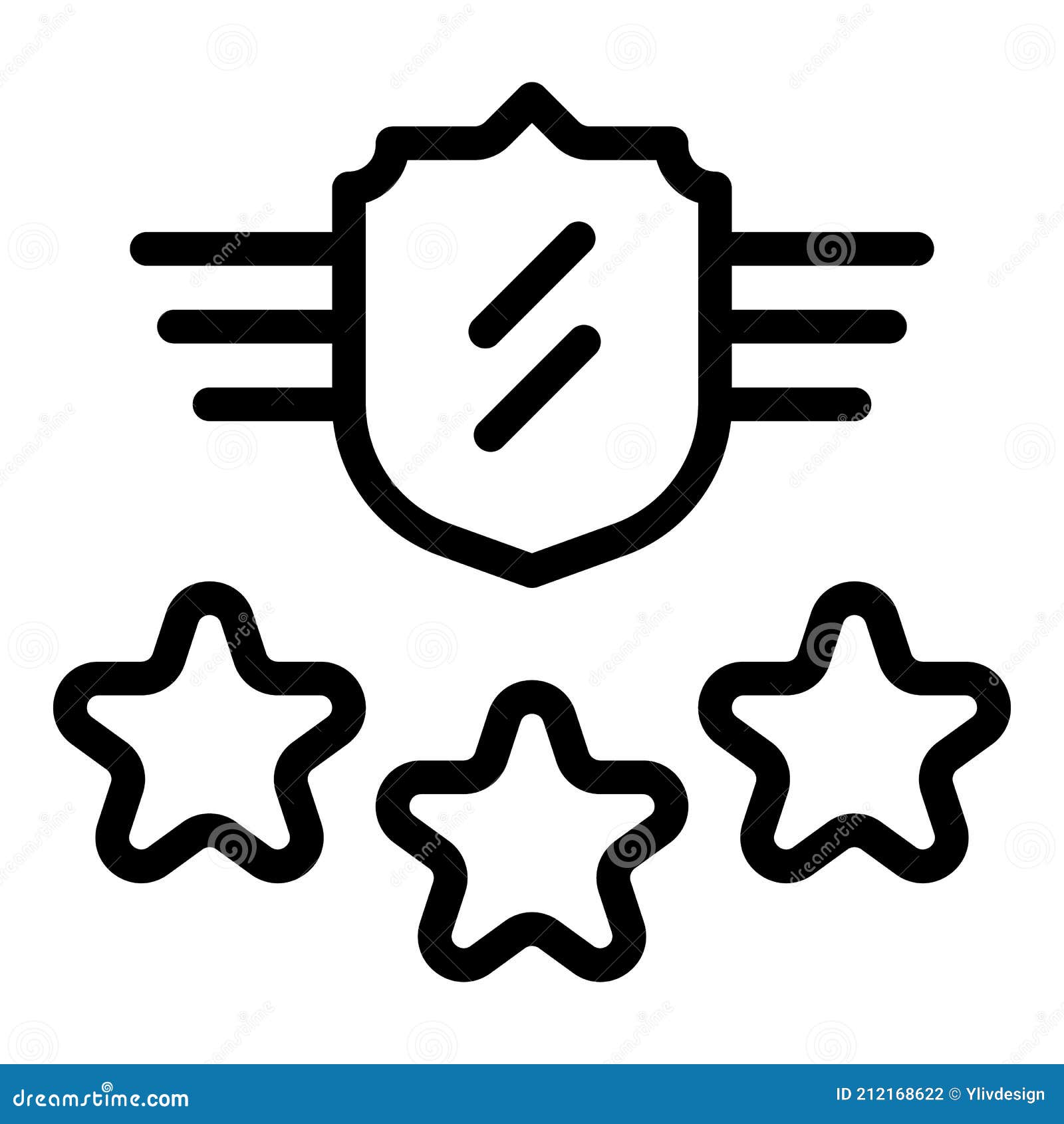 Vip Security Icon, Outline Style Stock Vector - Illustration of vector ...