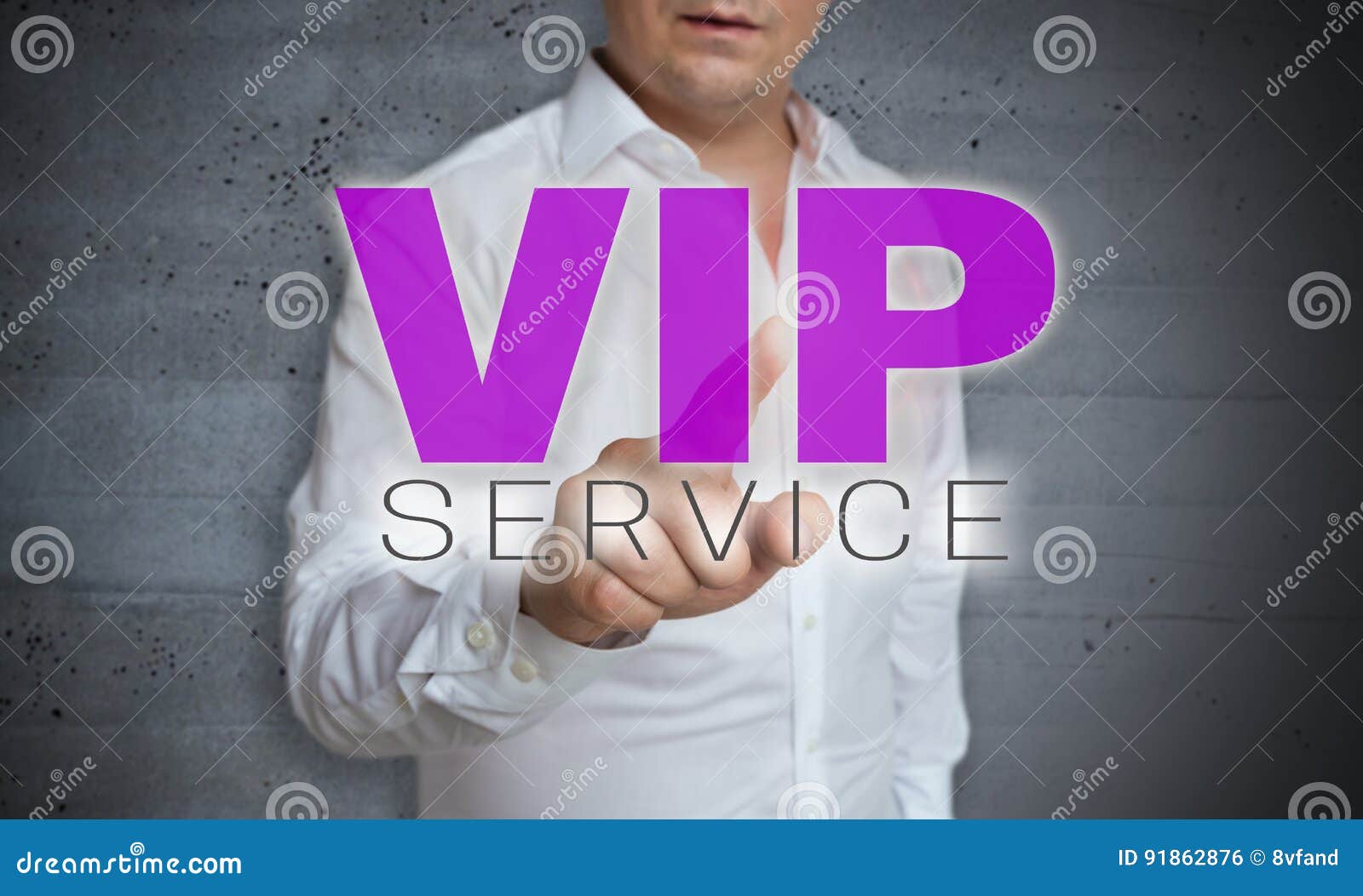Vip Service Touchscreen is Operated by Man Stock Photo - Image of ...