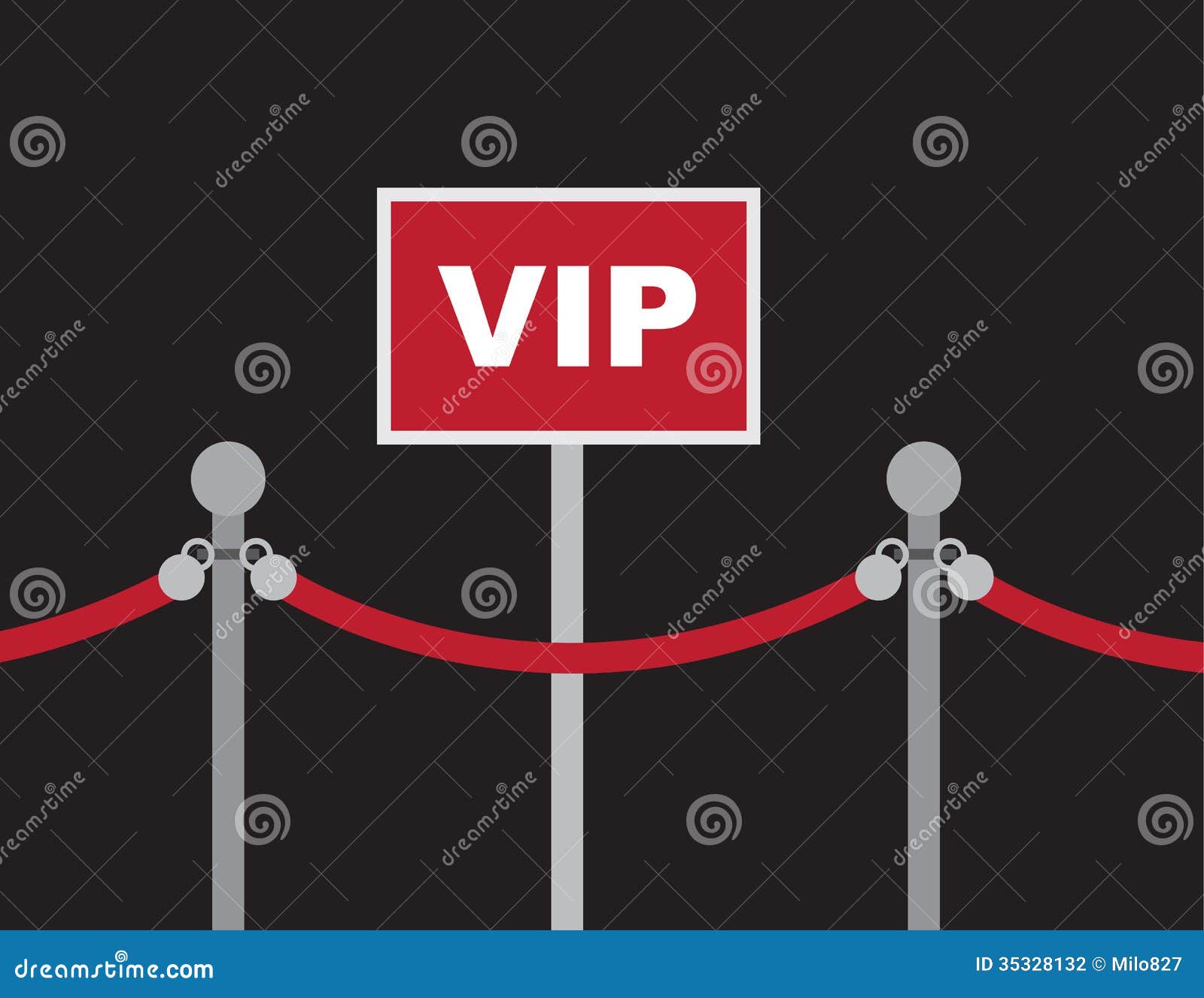VIP Sign Red Rope Stock Photography - Image: 35328132
