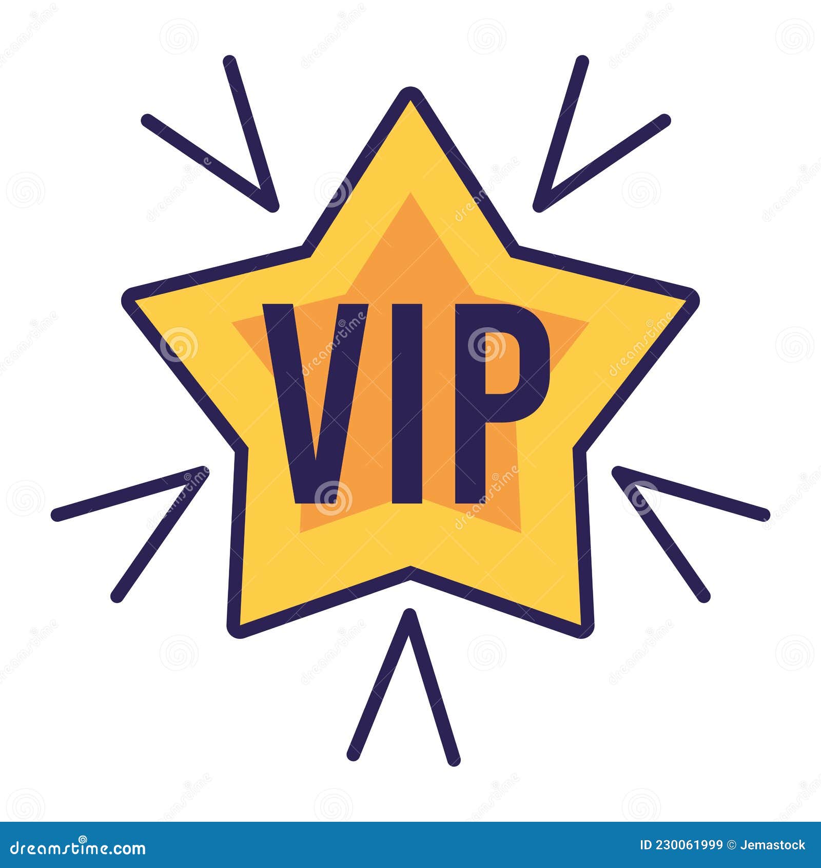 Vip star golden stock vector. Illustration of star, gold - 230061999