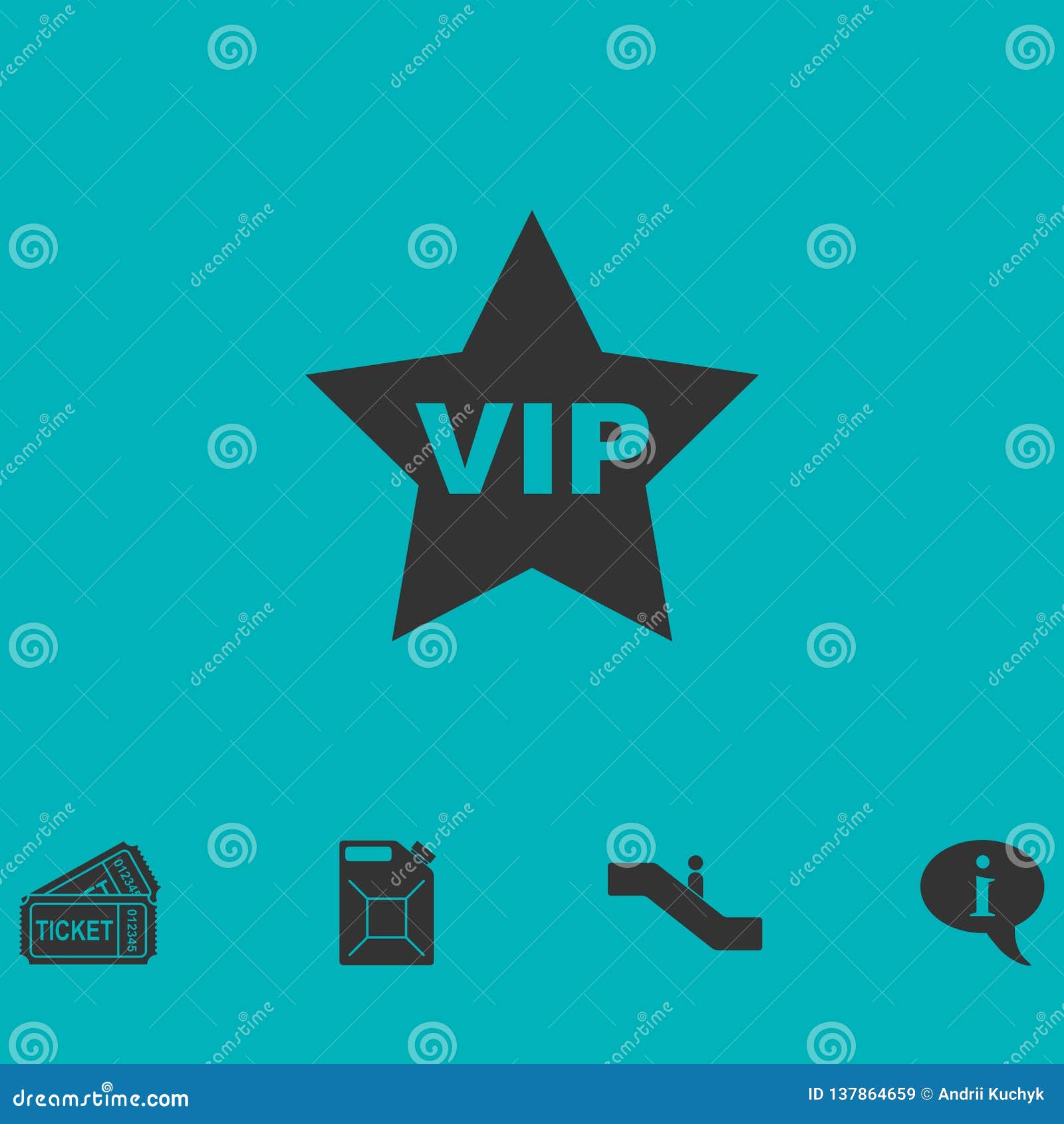 Vip star icon flat stock vector. Illustration of mark - 137864659