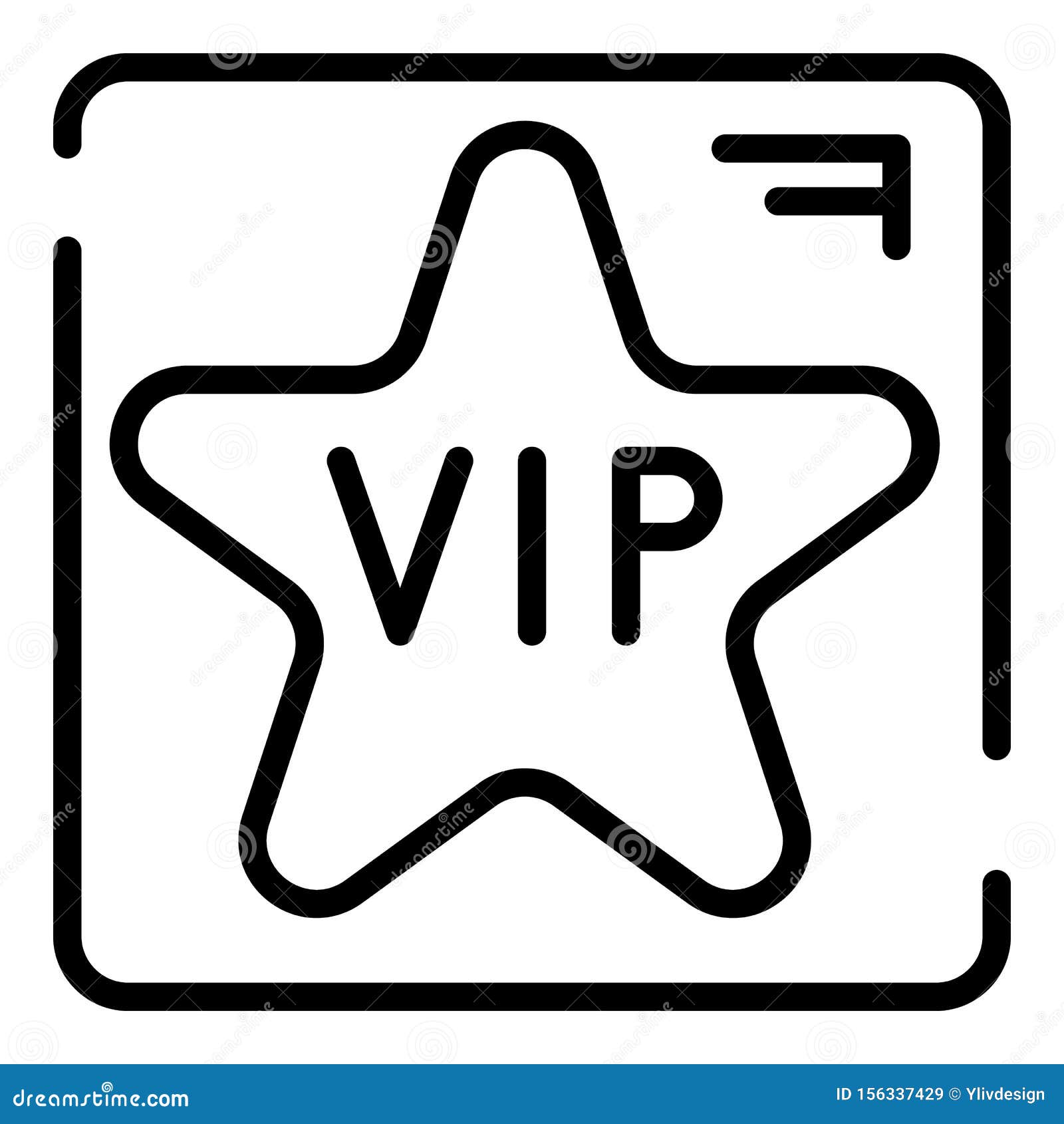 VIP Star Icon, Outline Style Stock Vector - Illustration of award ...