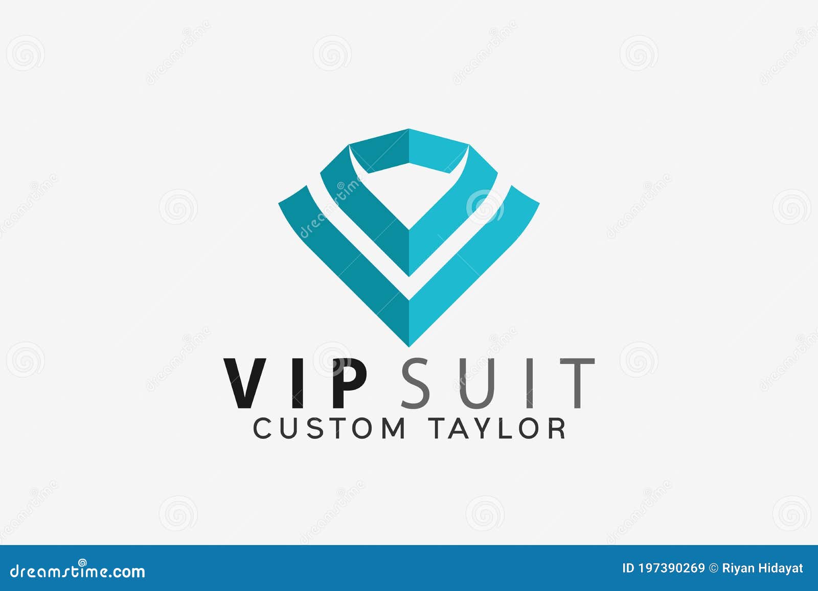Vip Suit Custom Taylor Logo Design Vector Illustration Stock Vector ...