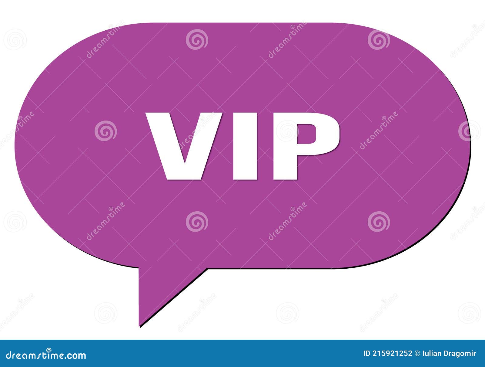 VIP Text Written in a Violet Speech Bubble Stock Illustration ...