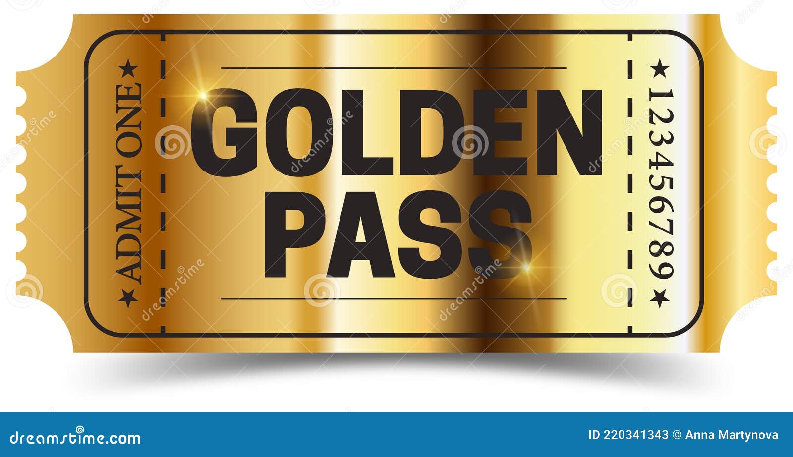 Realistic Golden Vip Ticket Stock Vector - Illustration of brand ...
