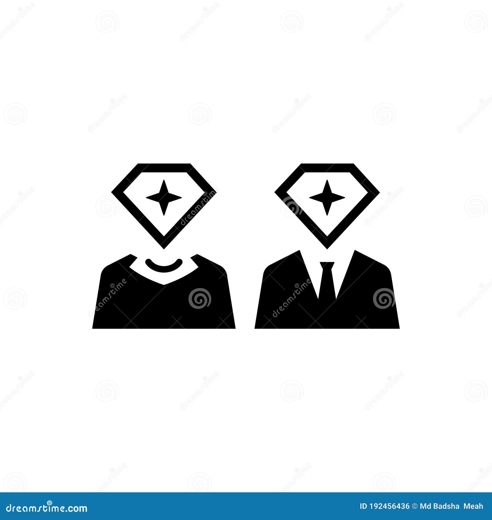 Vip User Icon stock vector. Illustration of symbol, diamond - 192456436