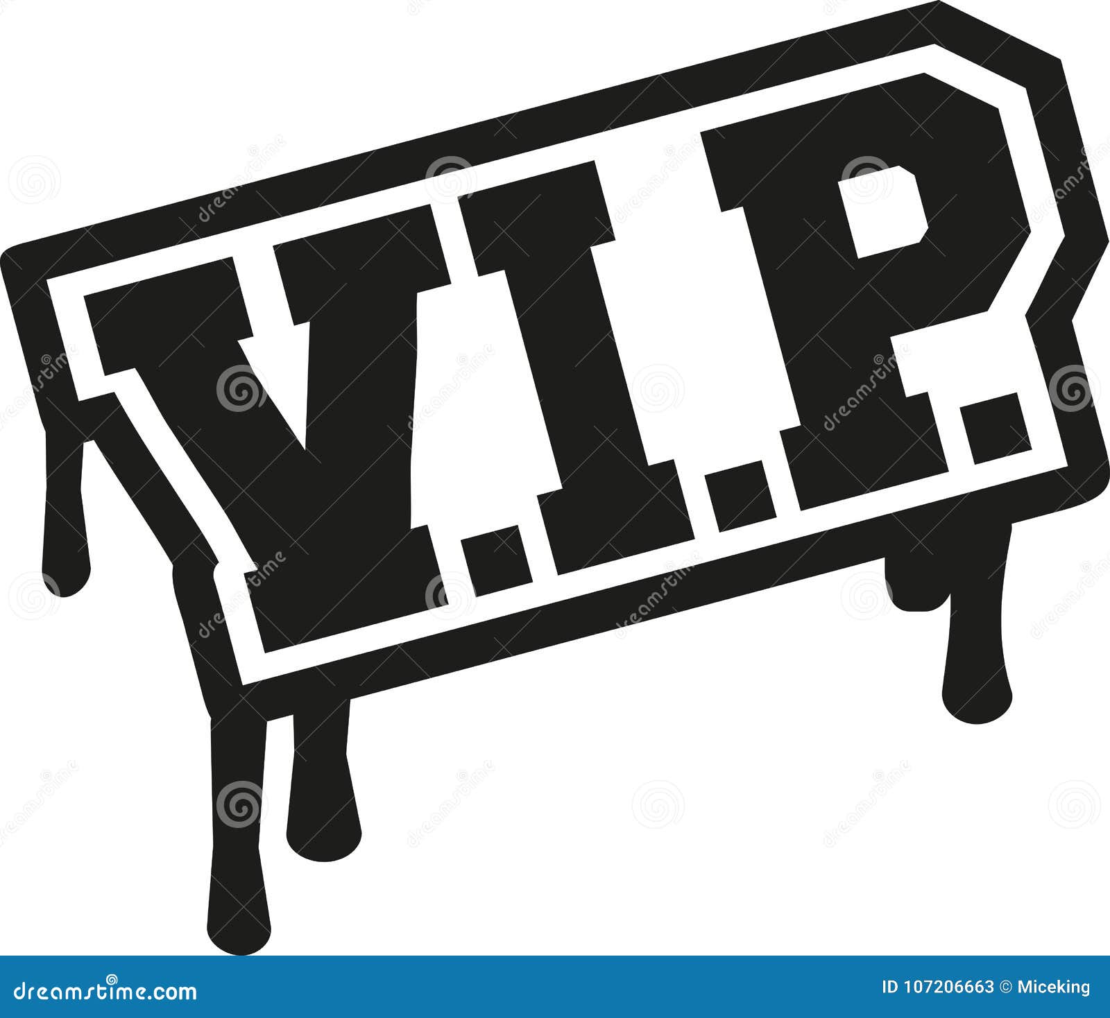 VIP word graffiti stock vector. Illustration of certificate - 107206663