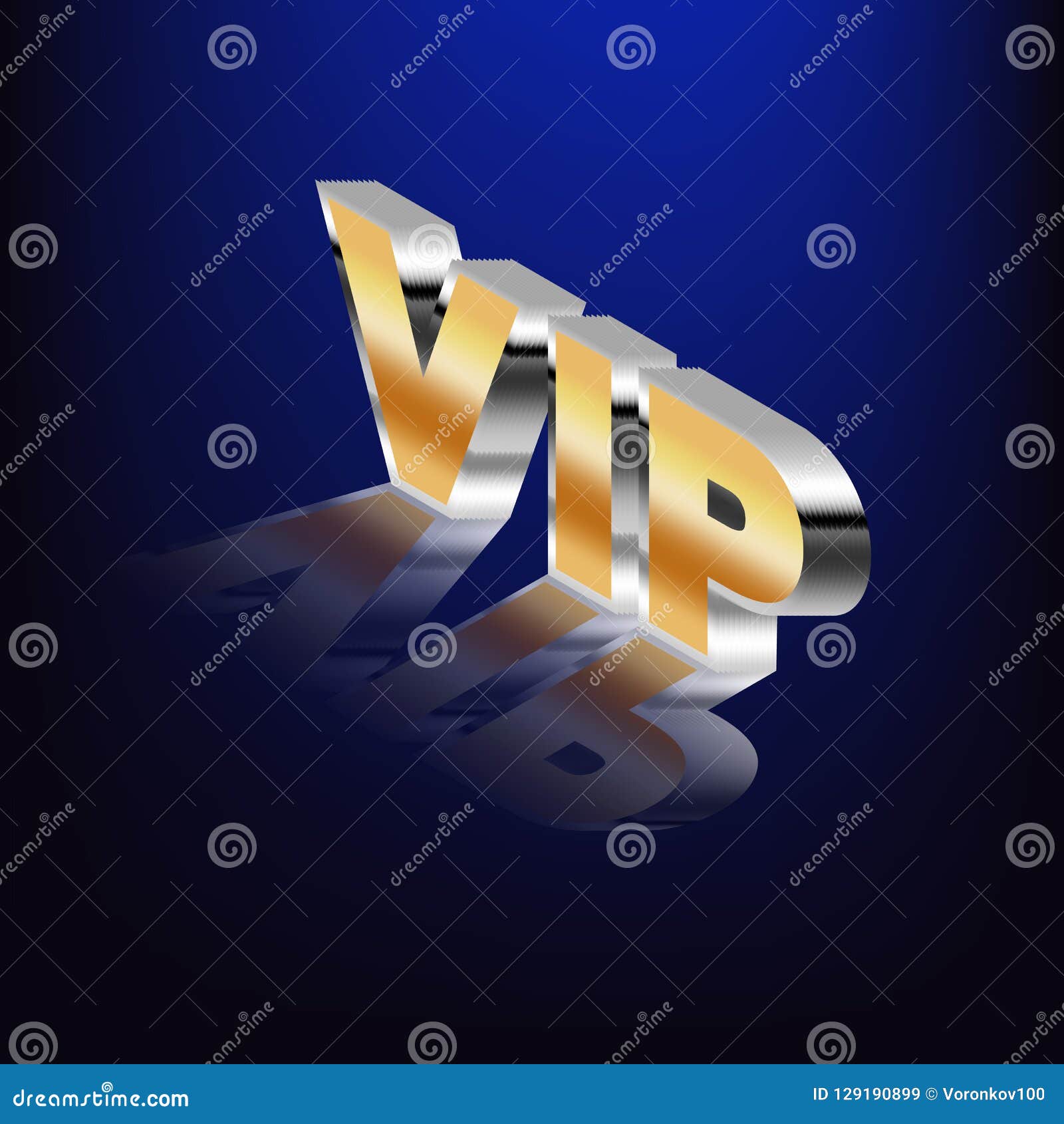 VIP Word Highlighted on a Blue Background. Vector Illustration Stock ...