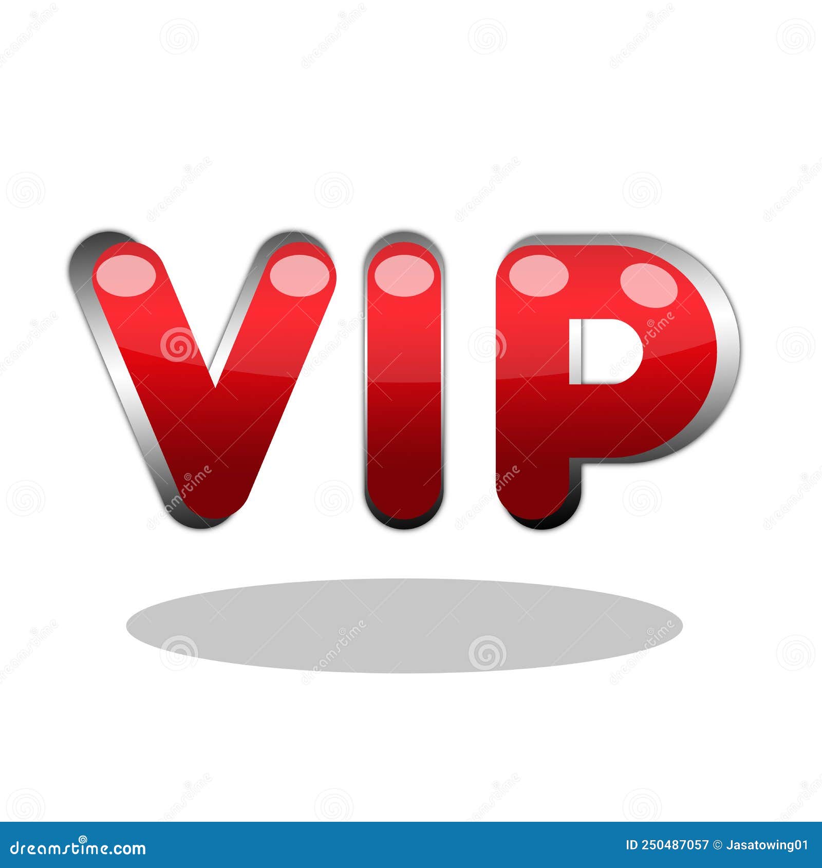VIP Writing 3D Illustration Image. Stock Illustration - Illustration of ...