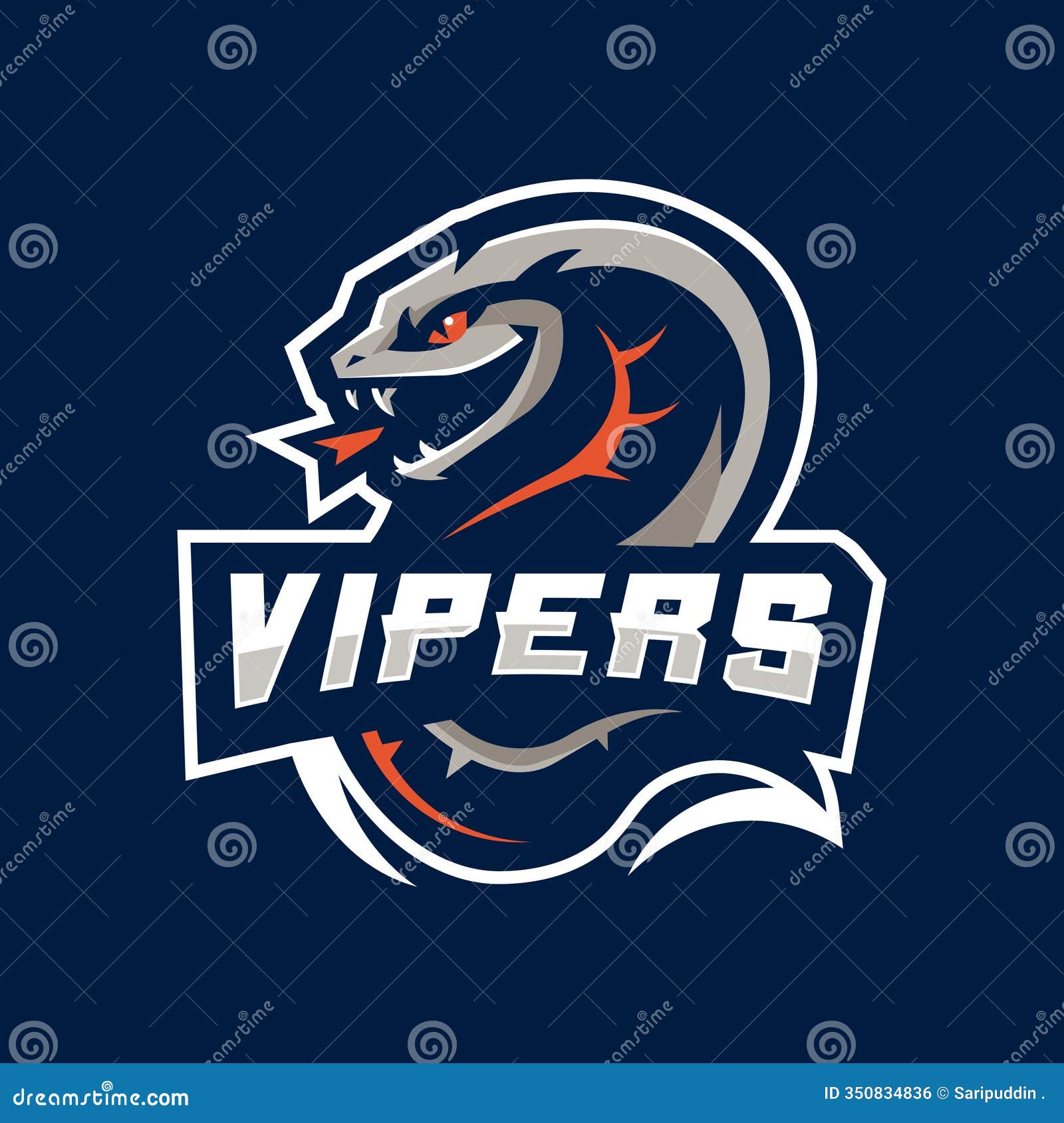 Vipers Logo stock illustration. Illustration of venomous - 350834836