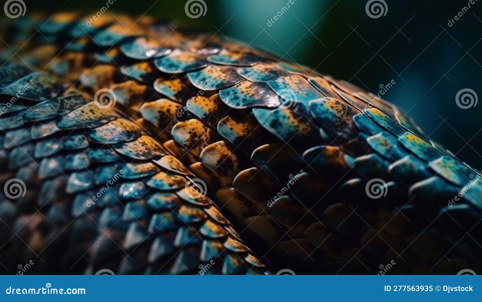 The Viper Multi Colored Scales Create an Abstract, Spooky Decoration ...