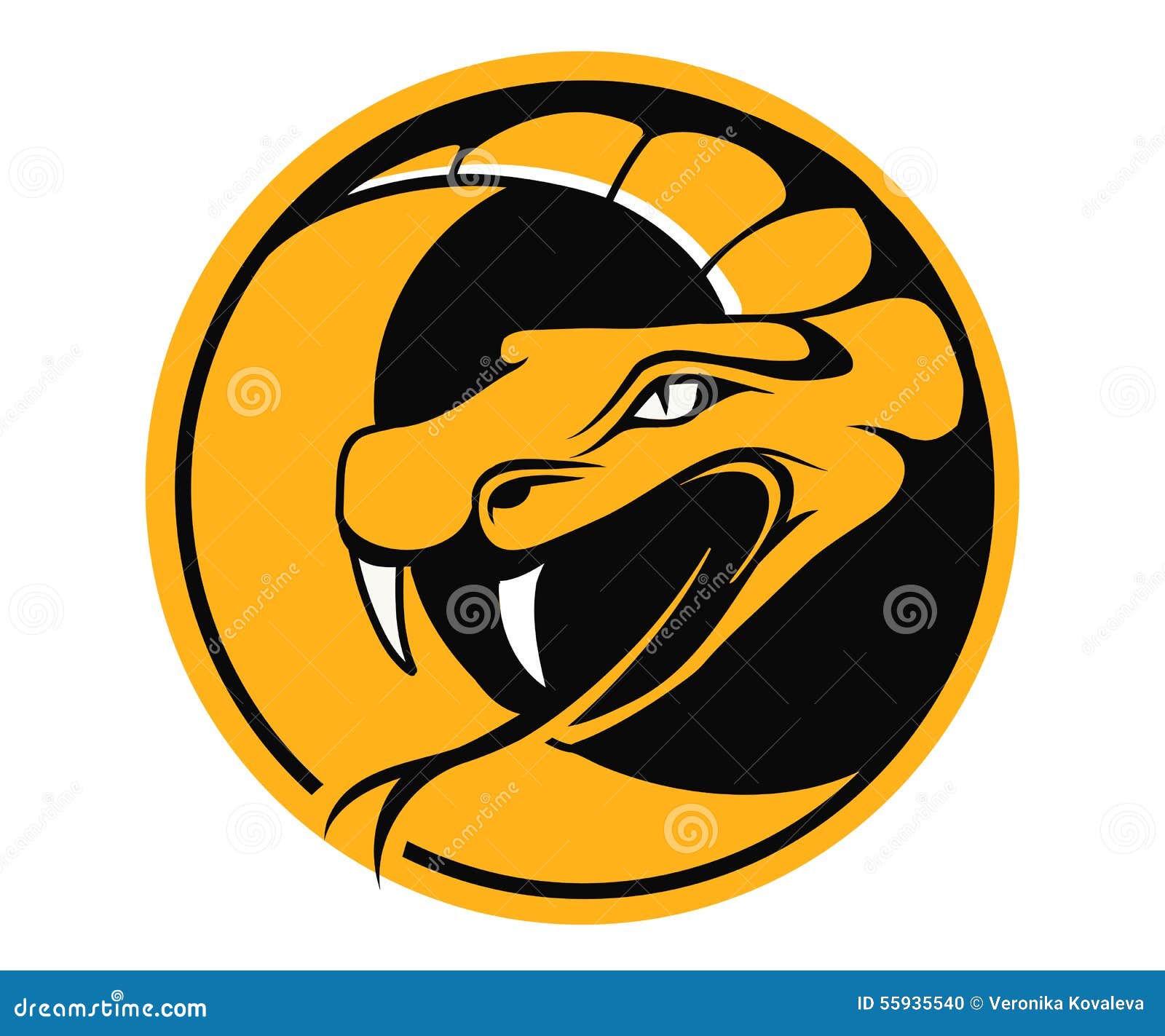 Viper round emblem stock vector. Illustration of mamba - 55935540