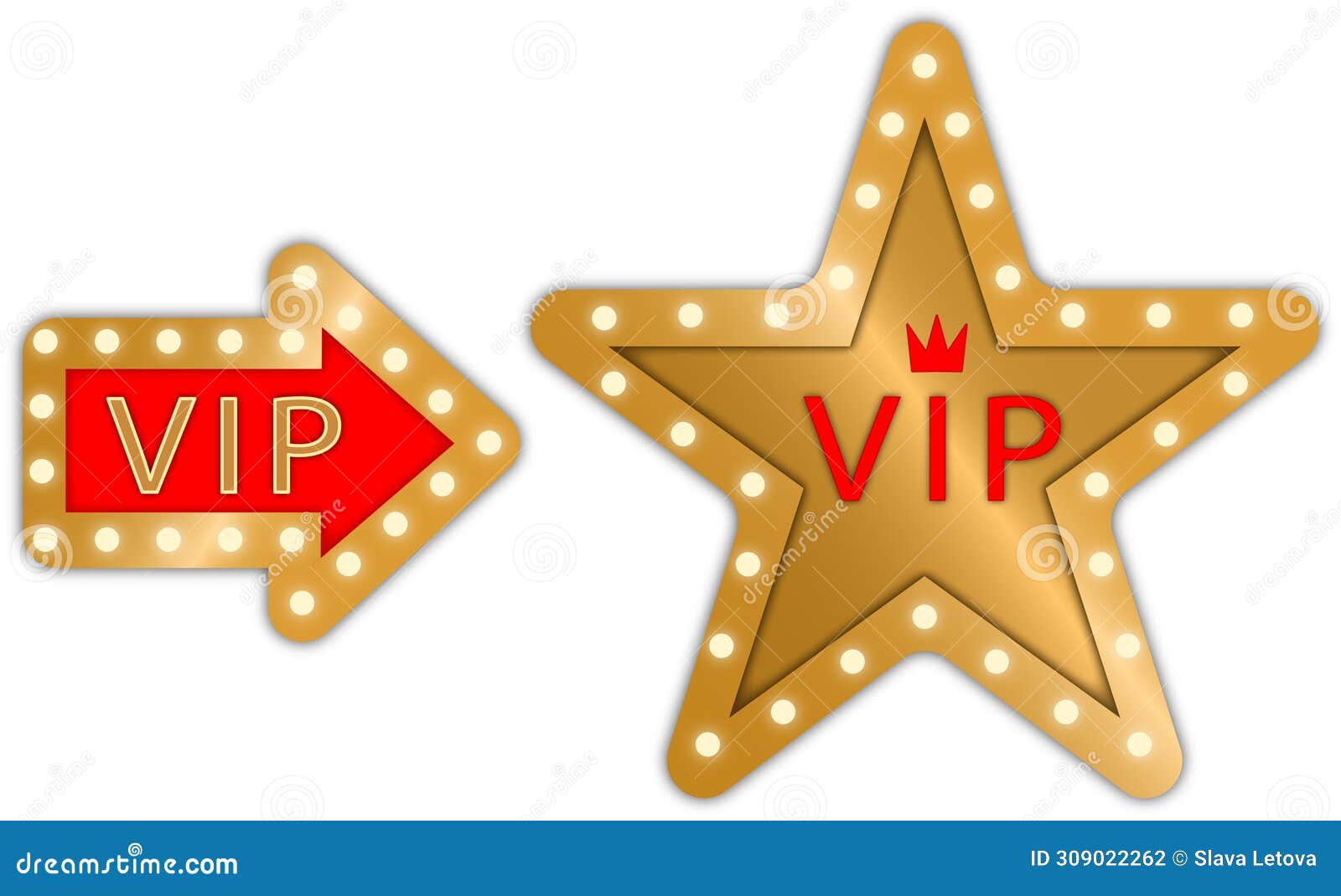 VIP Star and Arrow Symbols Vector Stock Vector - Illustration of ...