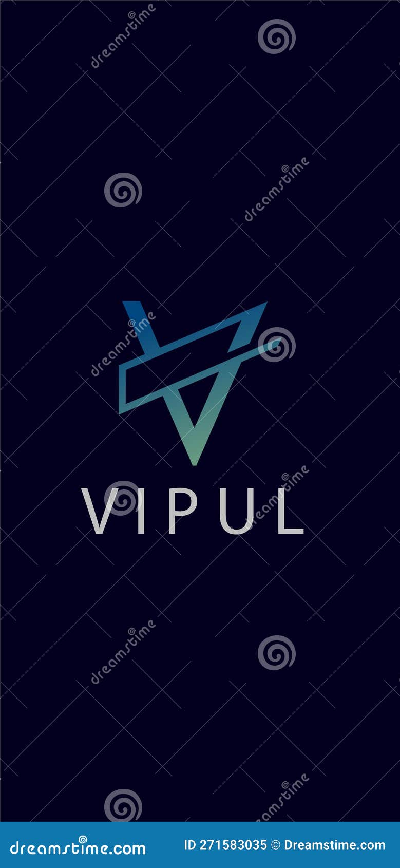 V Letter Logo in Blue Background Stock Illustration - Illustration of line, logog: 271583035