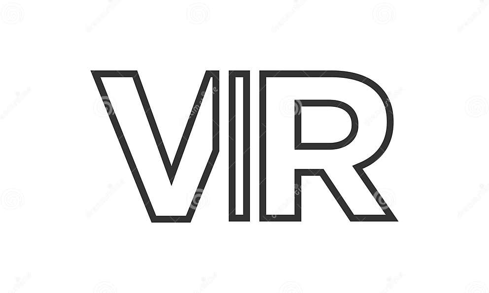 VIR Logo Design Template with Strong and Modern Bold Text. Initial ...