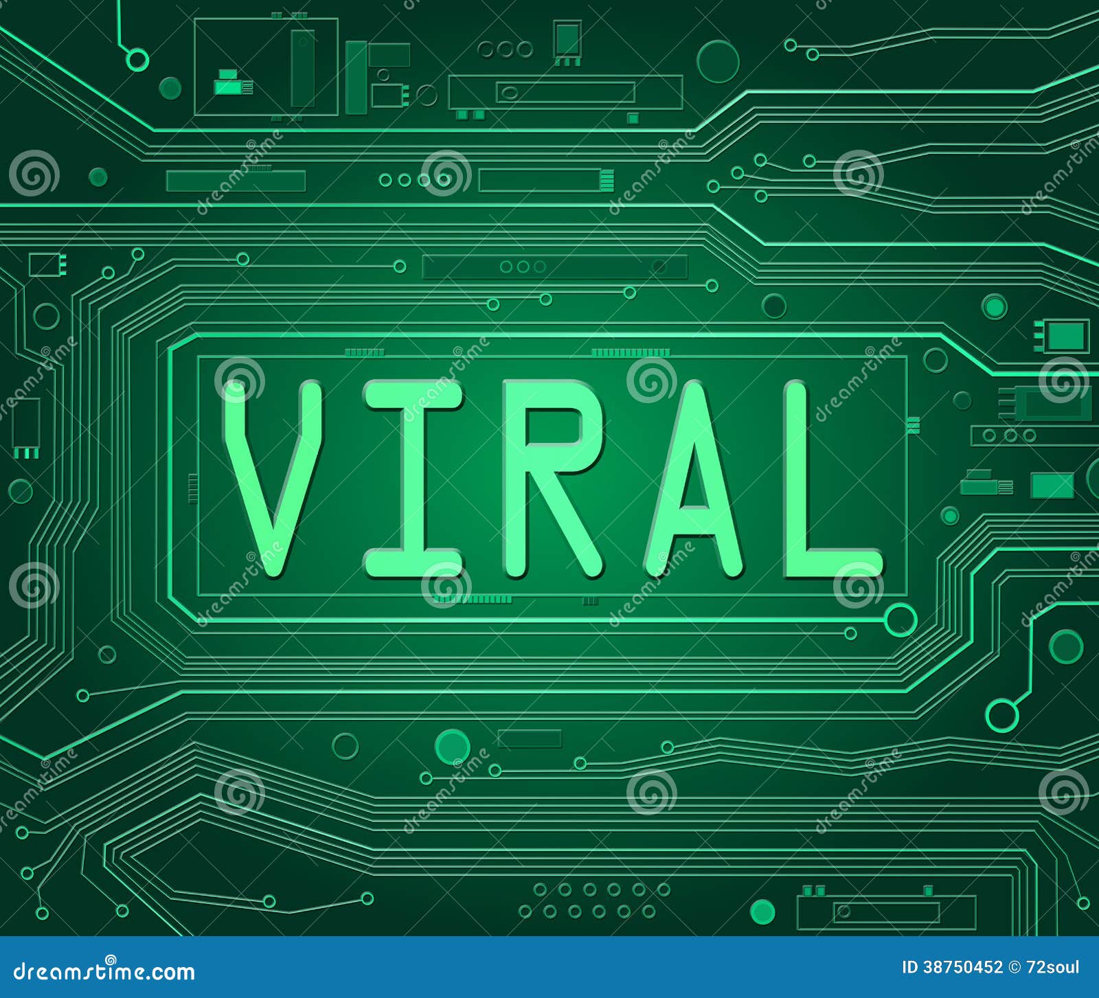 Viral concept. stock illustration. Illustration of processor - 38750452