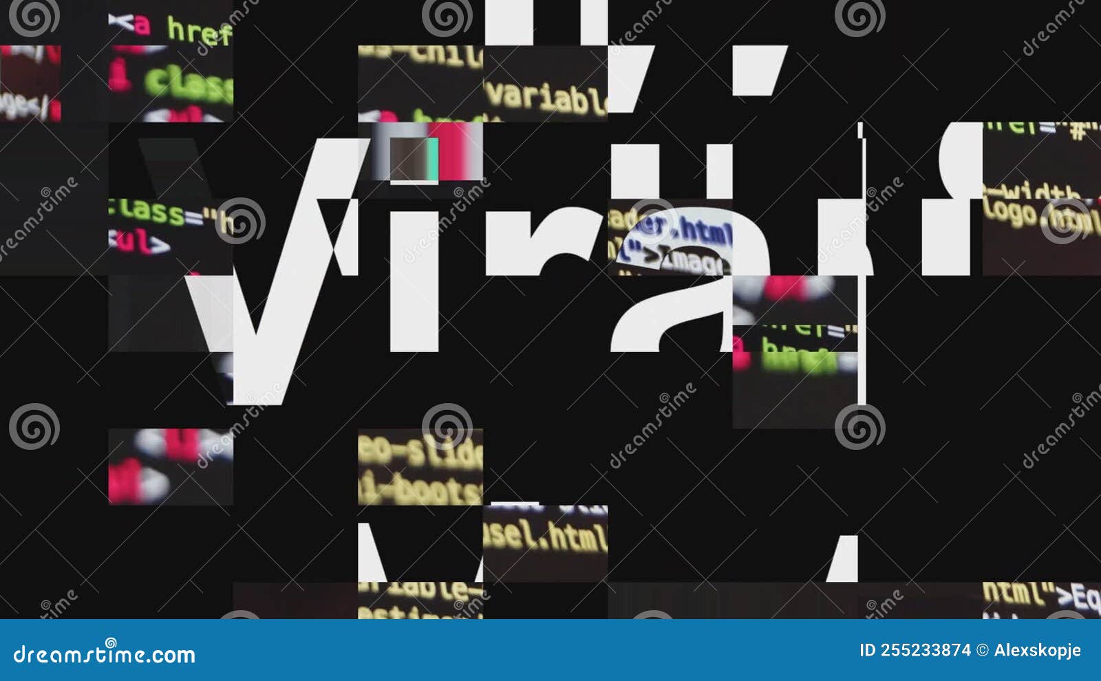 Viral Data on the Screen Glitch Effect Stock Footage - Video of online ...