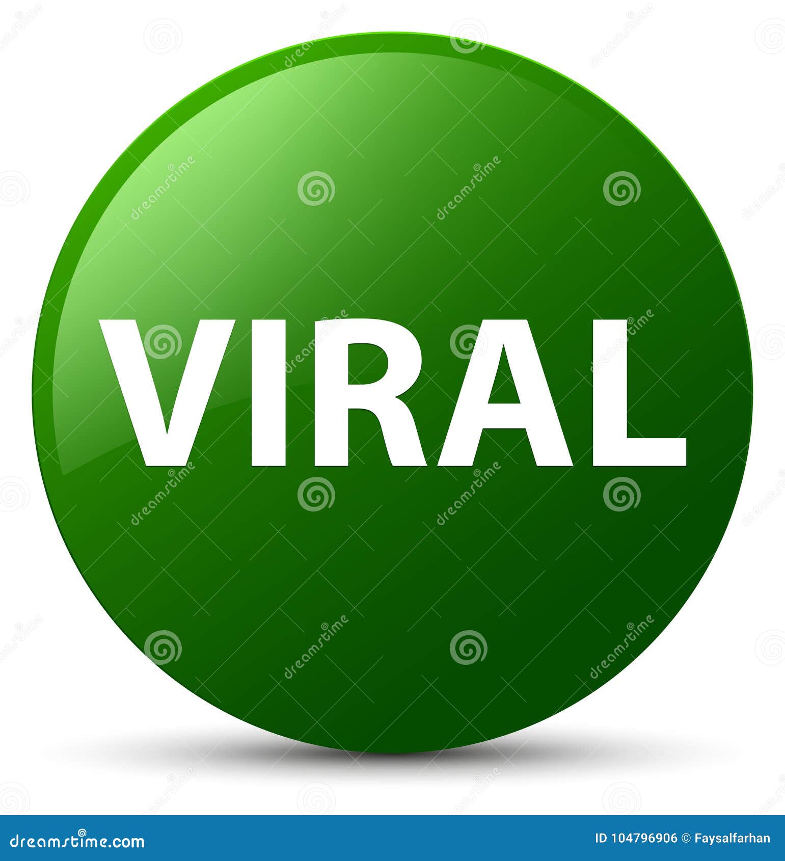 Viral green round button stock illustration. Illustration of rapidly ...