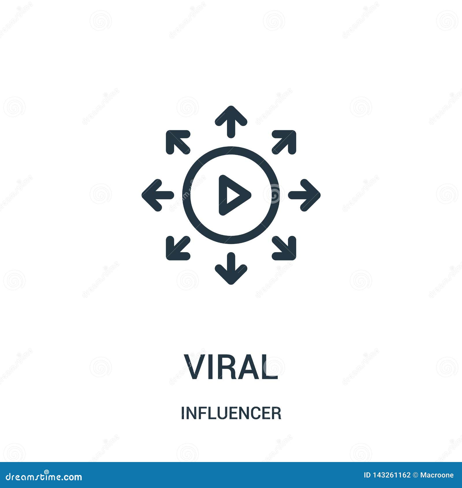 Viral Icon Vector from Influencer Collection. Thin Line Viral Outline ...