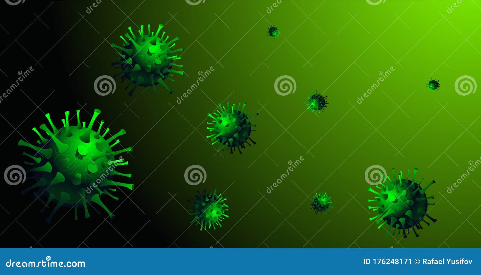 Viral Infection. Background Image of Coronavirus. Covid-2019. Vector ...