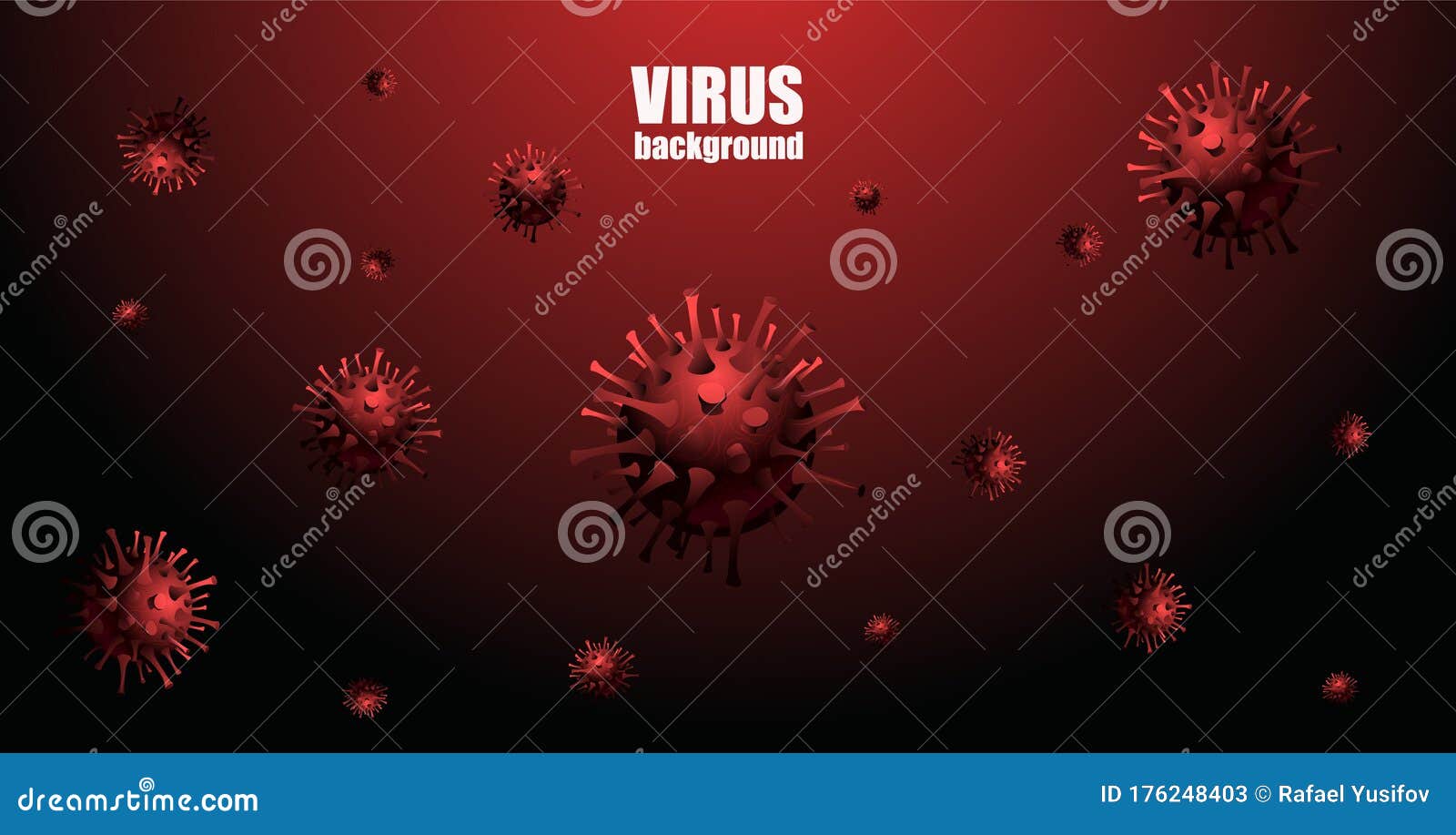 Viral Infection. Background Image of Coronavirus. Vector Stock Vector ...