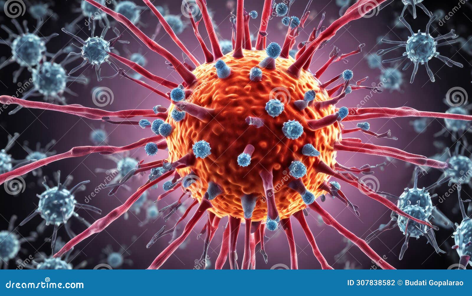 Viral Infection - a Close-Up Look at the Battle within Stock ...