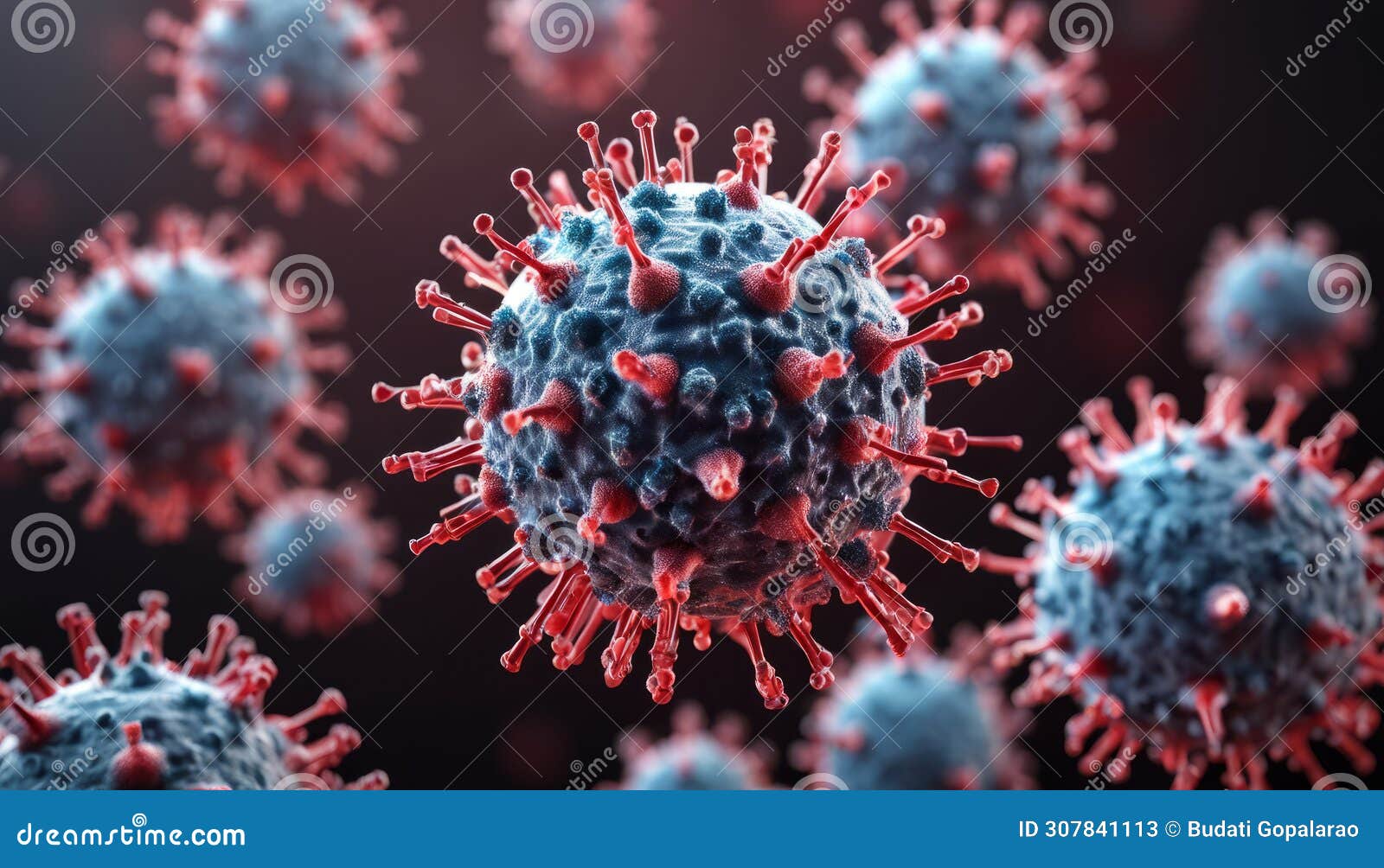 Viral Infection - a Microscopic View of a Virus in Action Stock ...