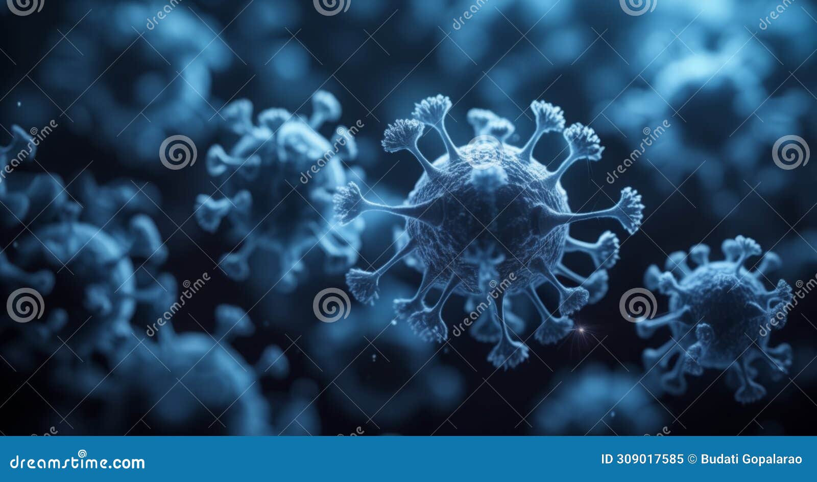 Viral Infection - a Microscopic View of a Virus Spreading Stock ...