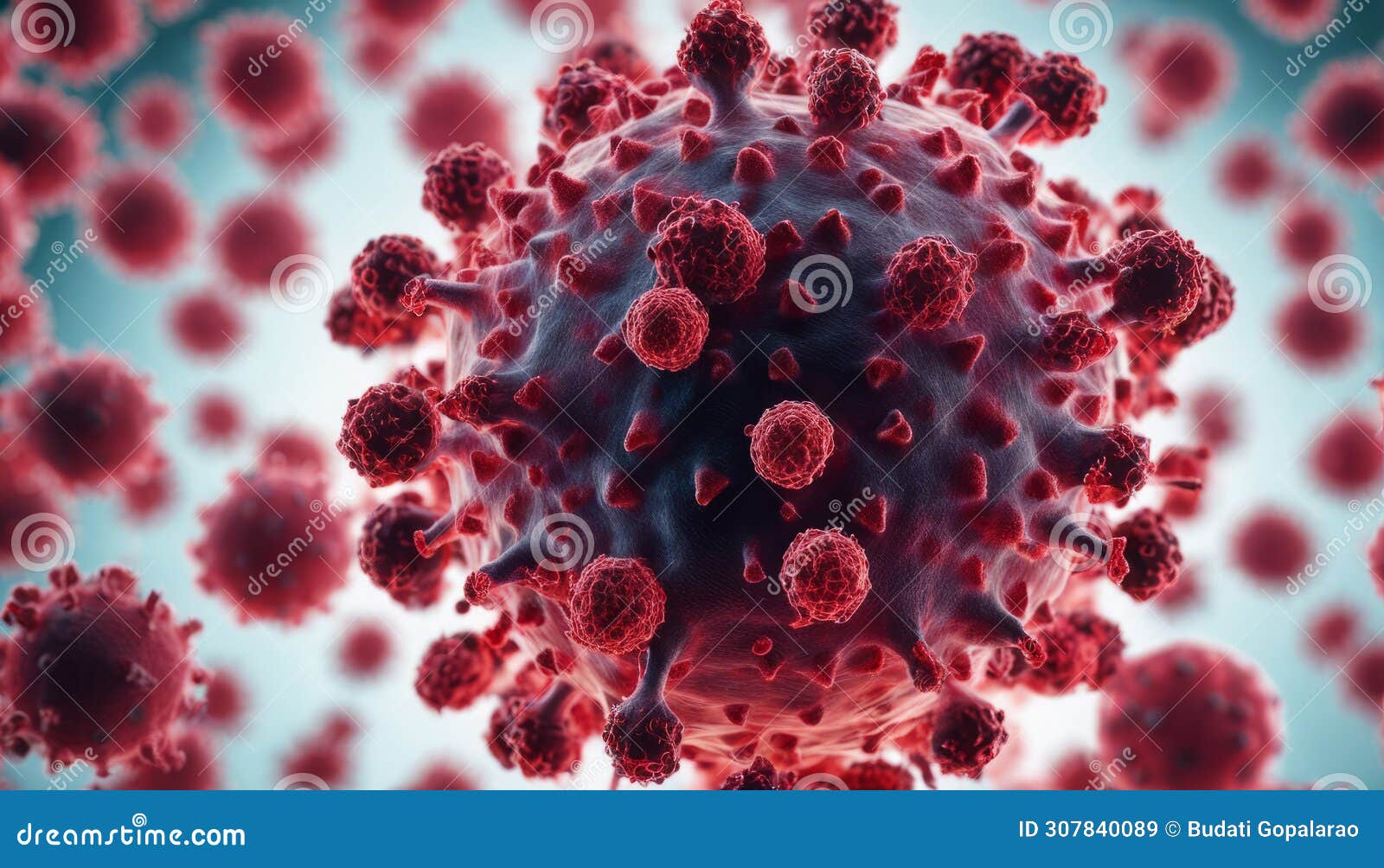 Viral Outbreak - a Microscopic View of a Pandemic Threat Stock ...