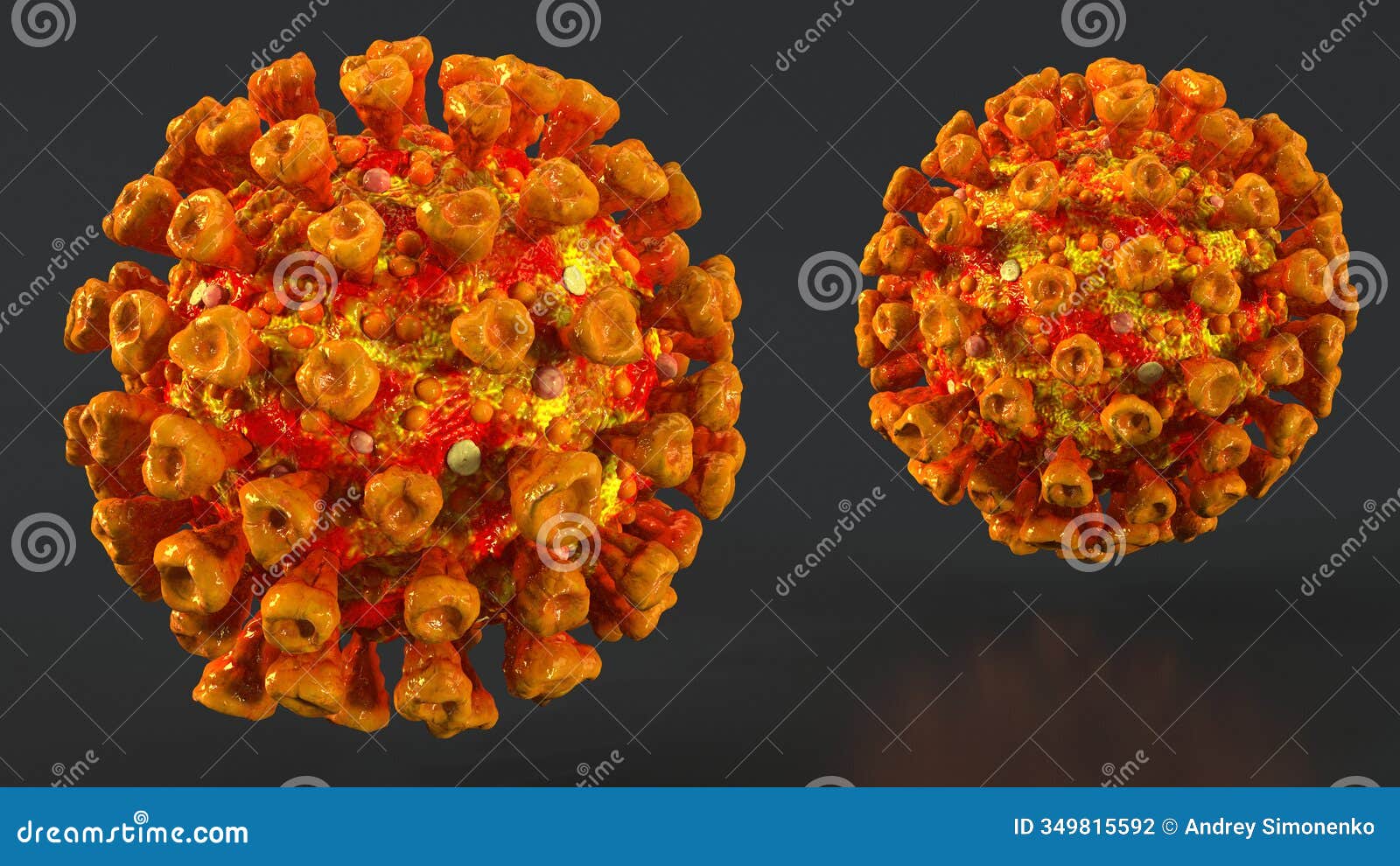 Viral Particle Detailed Biological Structure Representation Stock ...