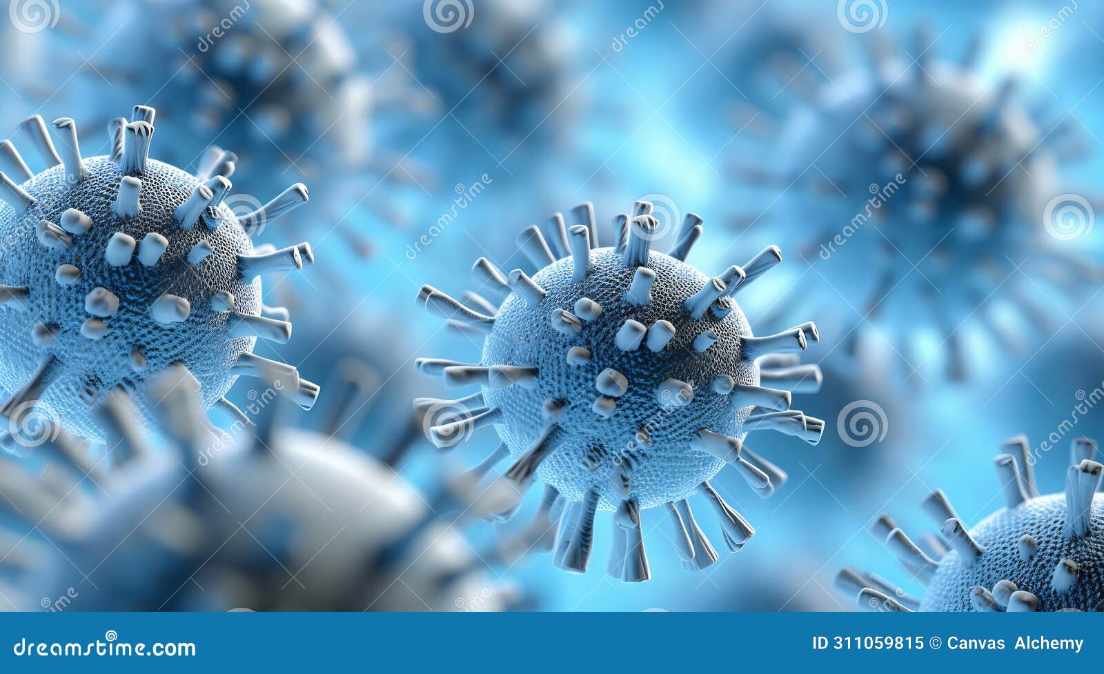 Viral Particle Microscopic Simulation Stock Illustration - Illustration ...
