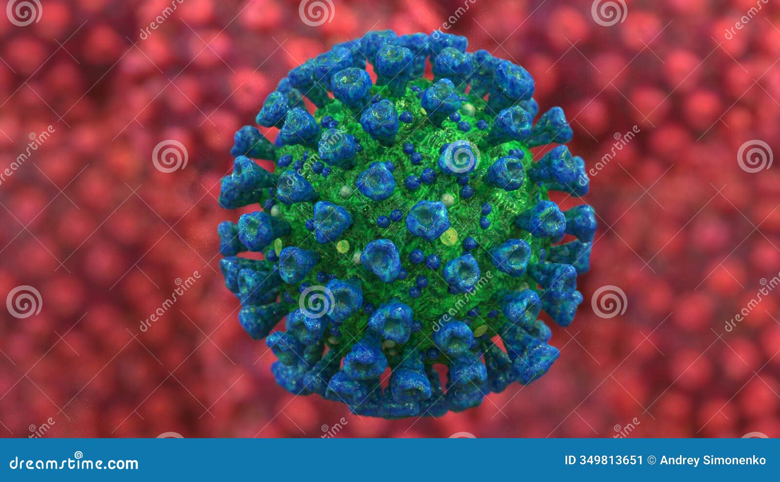 Viral Particle Realistic Scientific Rendering Detailed Structure Stock ...