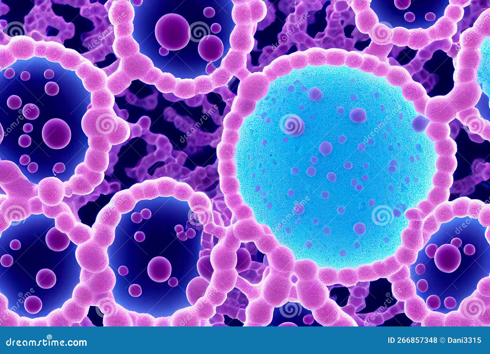 Viral Particles Budding Away from an Infected Cell Stock Illustration ...
