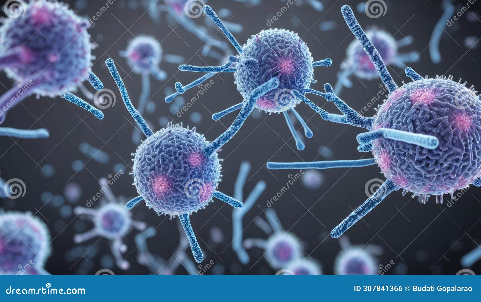 Viral Particles in a Microscopic View, Illustrating the Complexity and ...