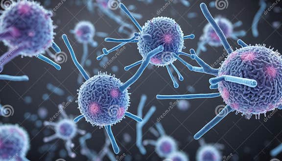 Viral Particles in a Microscopic View, Illustrating the Complexity and ...