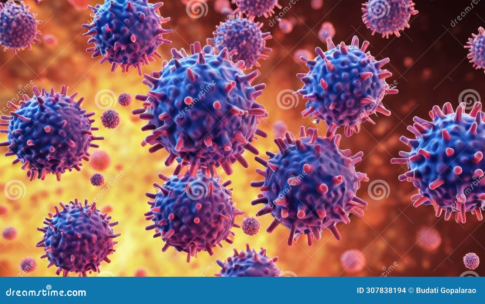 Viral Particles in a Microscopic View, Illustrating the Complexity of ...