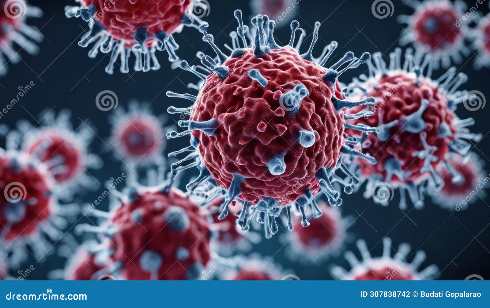 Viral Particles in a Microscopic View, Illustrating the Complexity of ...
