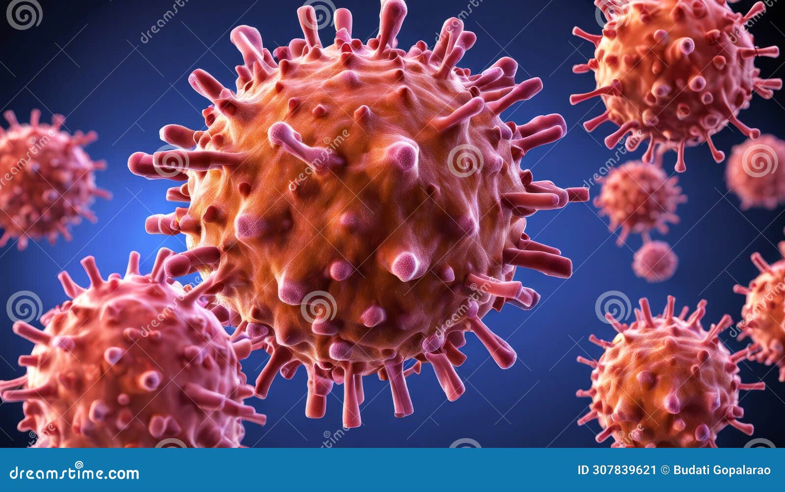 Viral Particles in a Microscopic View, Illustrating the Complexity of ...