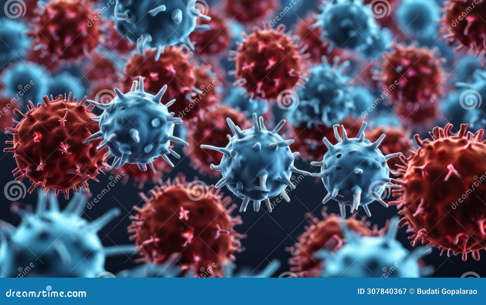 Viral Particles in a Microscopic View, Illustrating the Complexity of ...
