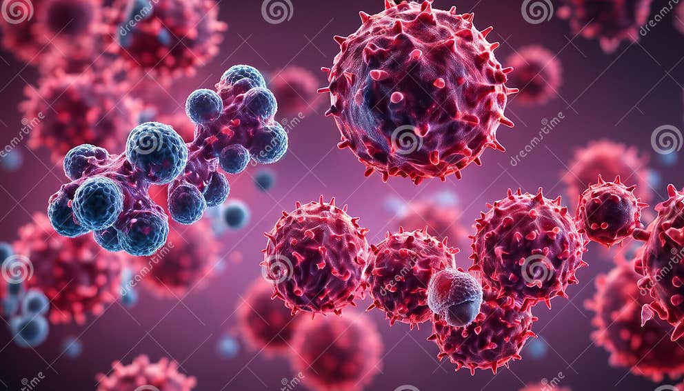 Viral Particles in a Microscopic View, Illustrating the Complexity of ...