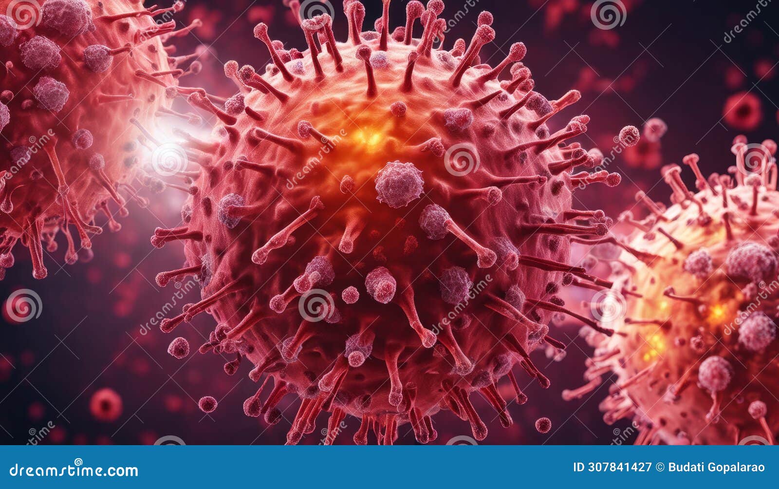 Viral Particles in a Microscopic View, Illustrating the Complexity of ...