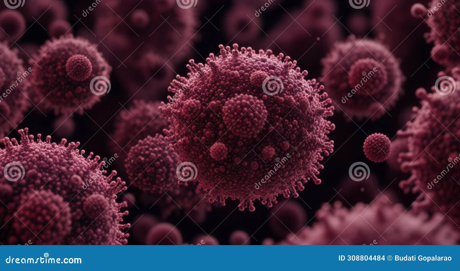 Viral Particles in a Microscopic View, Illustrating the Complexity of ...